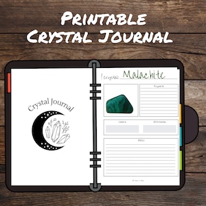 Crystal Journal Printable | Mystic Journal| Crystal Workbook | Witchy ...