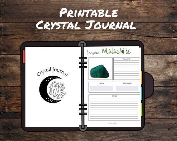 Crystal Journal Printable Mystic Journal Crystal Workbook | Etsy