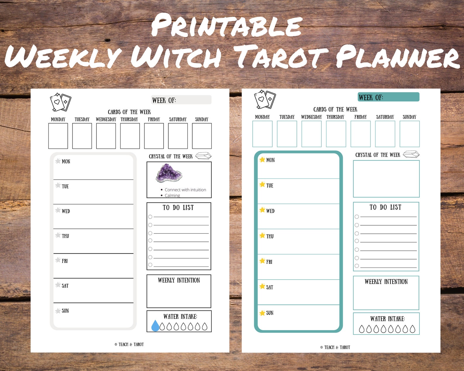 Weekly Witch Planner Printable Witch Worksheet Weekly Schedule Weekly ...