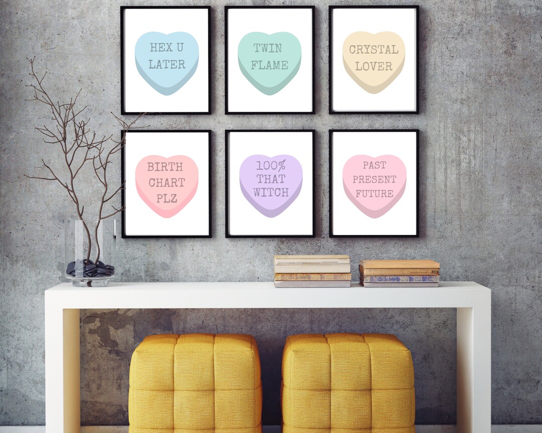 Valentine's Day Conversation Hearts Printable | Candy Hearts Print ...