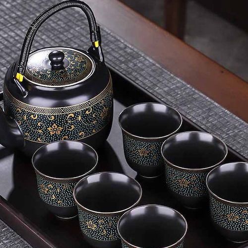 Oriental Japanese Ceramic Tea Set Teapot Tea Cups House - Etsy Canada