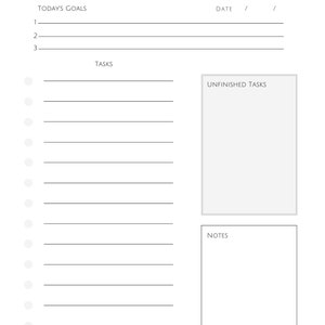 A4 Daily Checklist, Daily Routine, Daily To-do List, Daily Routine ...