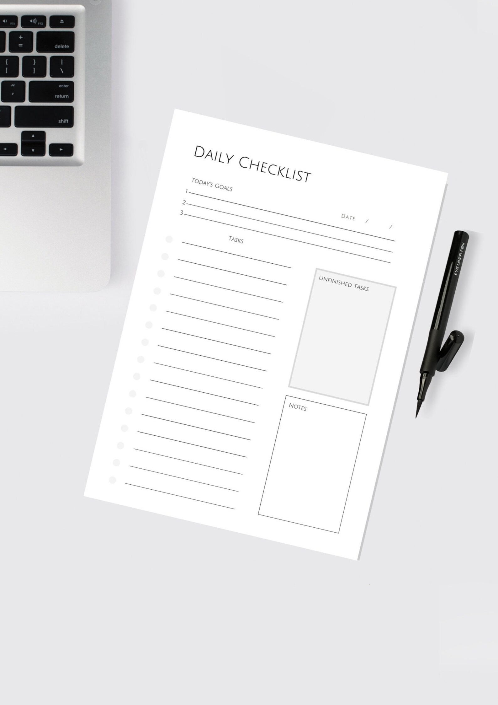 A4 Daily Checklist, Daily Routine, Daily To-do List, Daily Routine ...