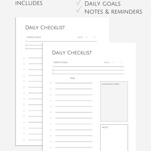 A4 Daily Checklist, Daily Routine, Daily To-do List, Daily Routine ...