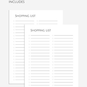 A4 Shopping Checklist, Grocery Checklist, Printable Shopping Checklist ...