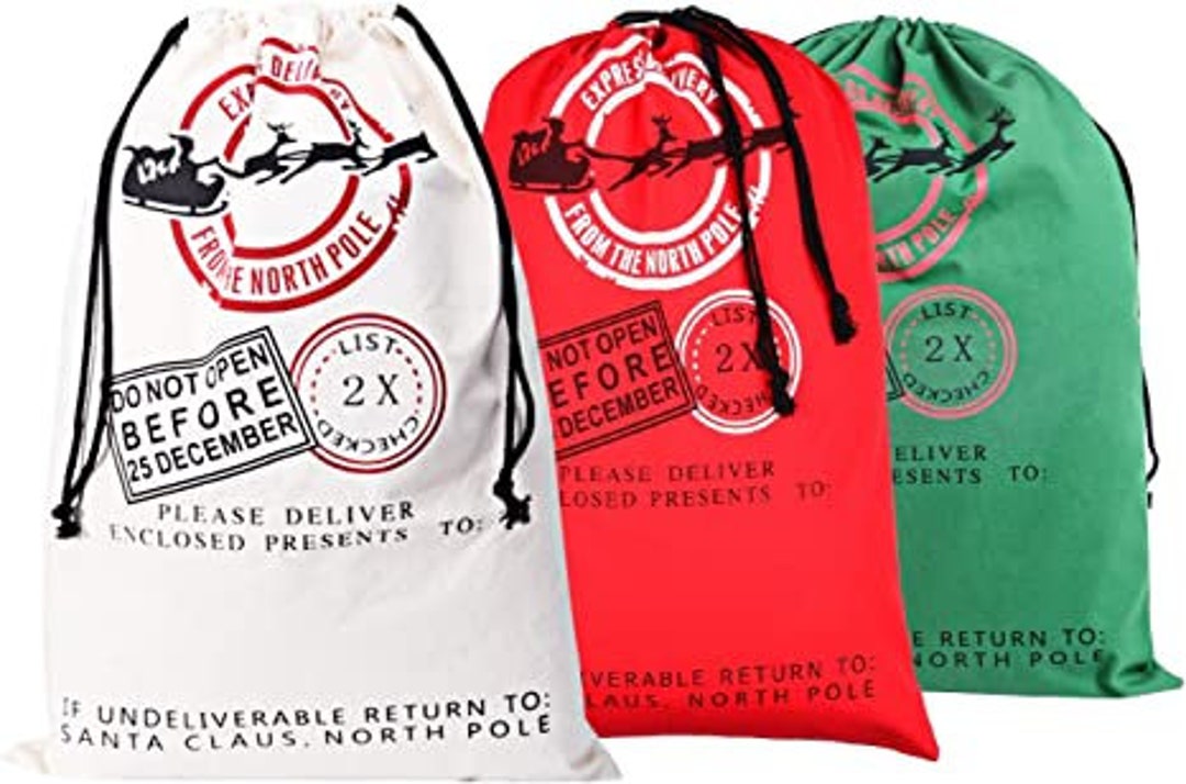 Christmas Sack, Jumbo Santa Bag, Over Sized Christmas Gift Sacks ...
