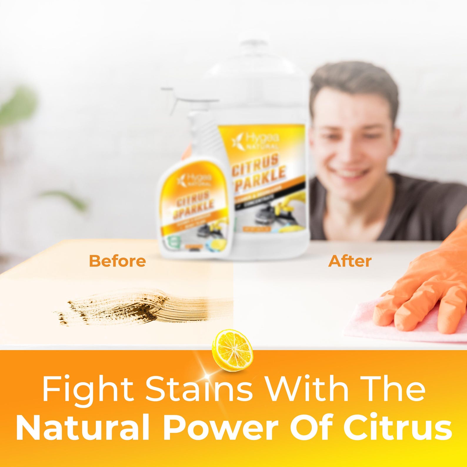 Citrus Sparkle - Natural Cleaner and Degreaser 24oz Spray + 1 Gallon - Etsy