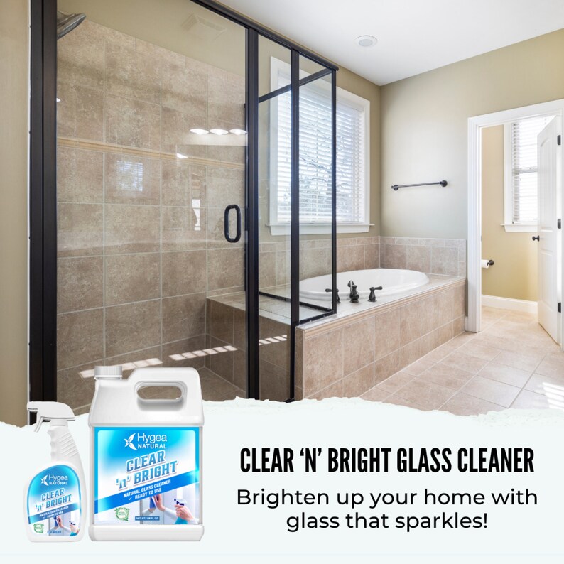 Clear 'n' Bright - Non-toxic, Ammonia Free Natural Glass Cleaner Ready ...