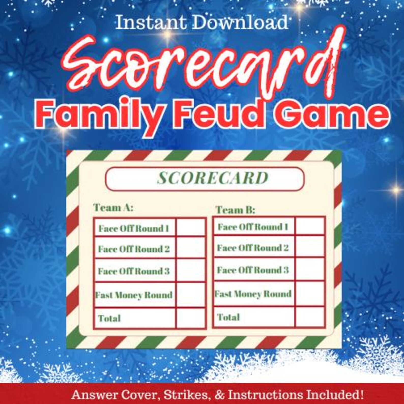 Christmas Family Feud, Christmas Game, Christmas Digital Game ...
