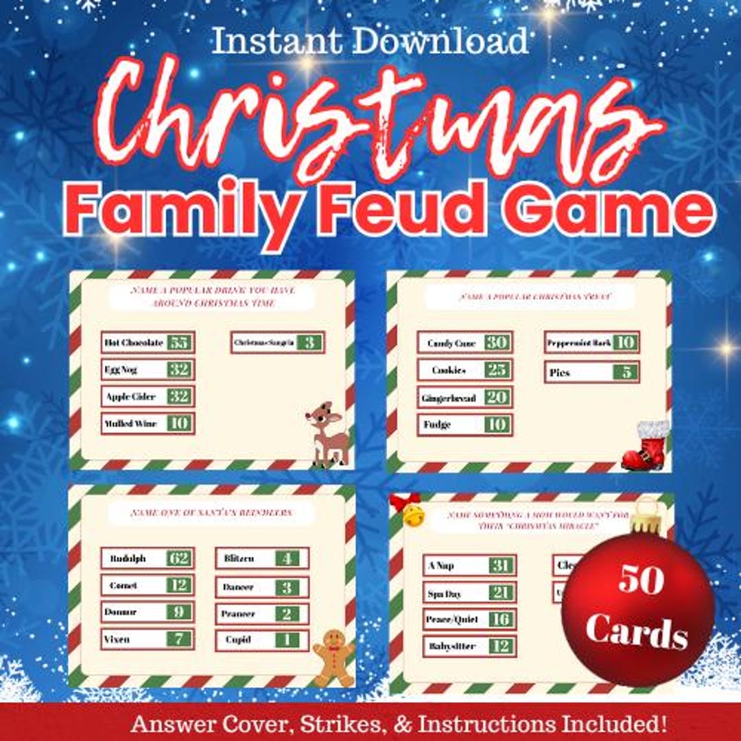 Christmas Family Feud, Christmas Game, Christmas Digital Game ...