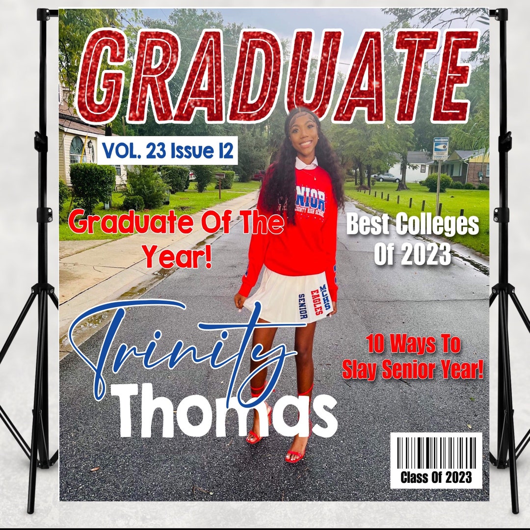Magazine Graduation Backdrop, Graduate Backdrop, Grad, Graduation 2023 ...