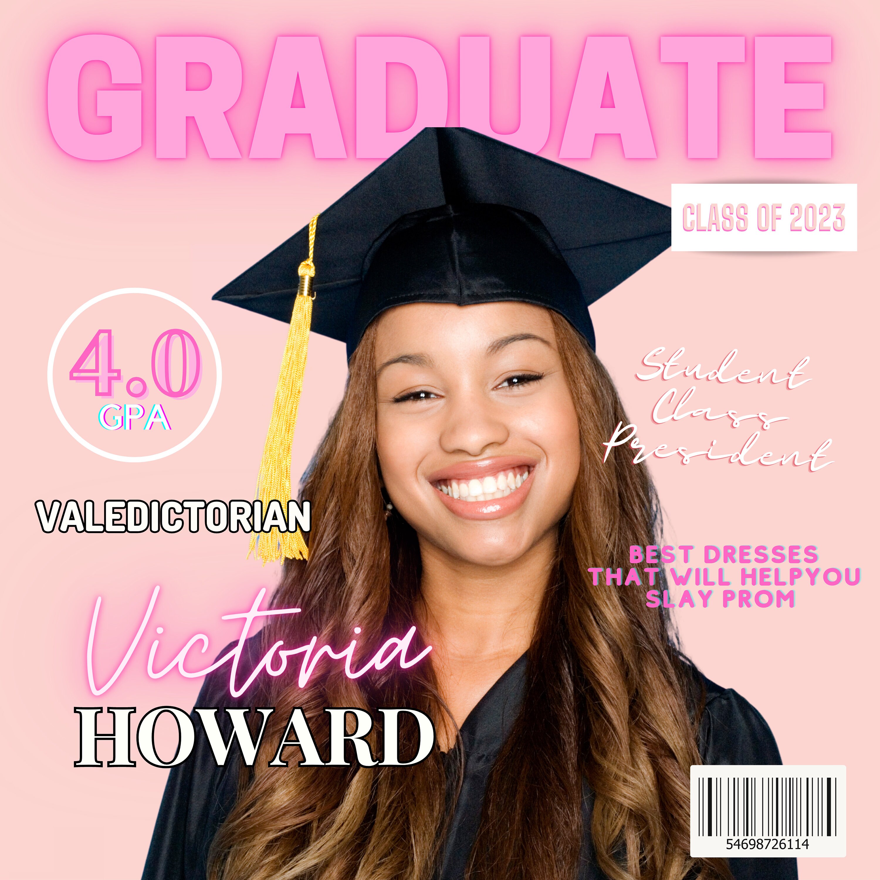 Magazine Graduation Backdrop, Graduate Backdrop, Grad, Graduation 2023 ...