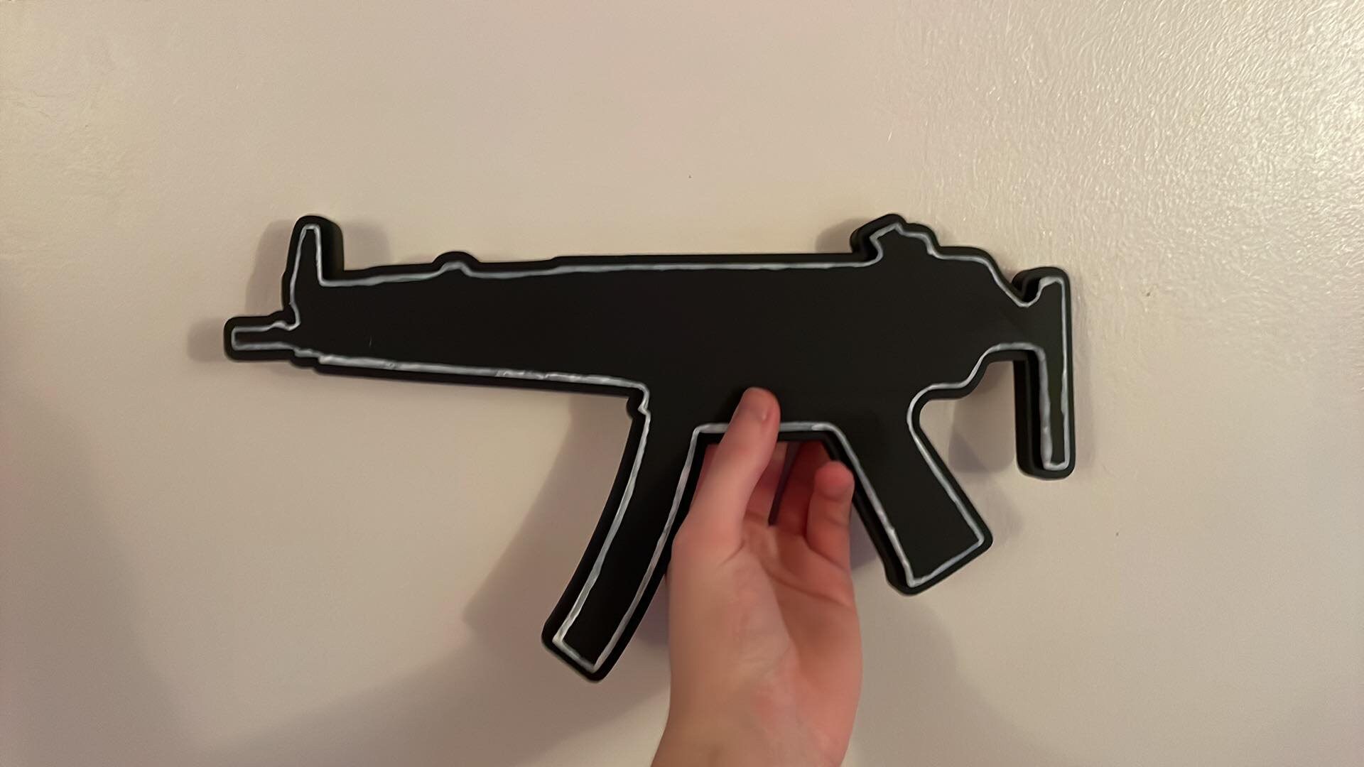 MP5 Chalk Gun Sign - Etsy UK