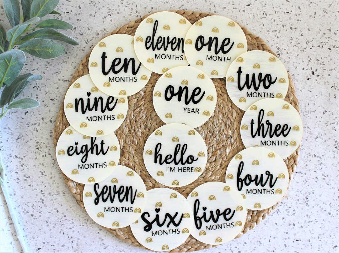 Acrylic Baby Milestone Discs: Photo Props, Birth Announcement - Etsy