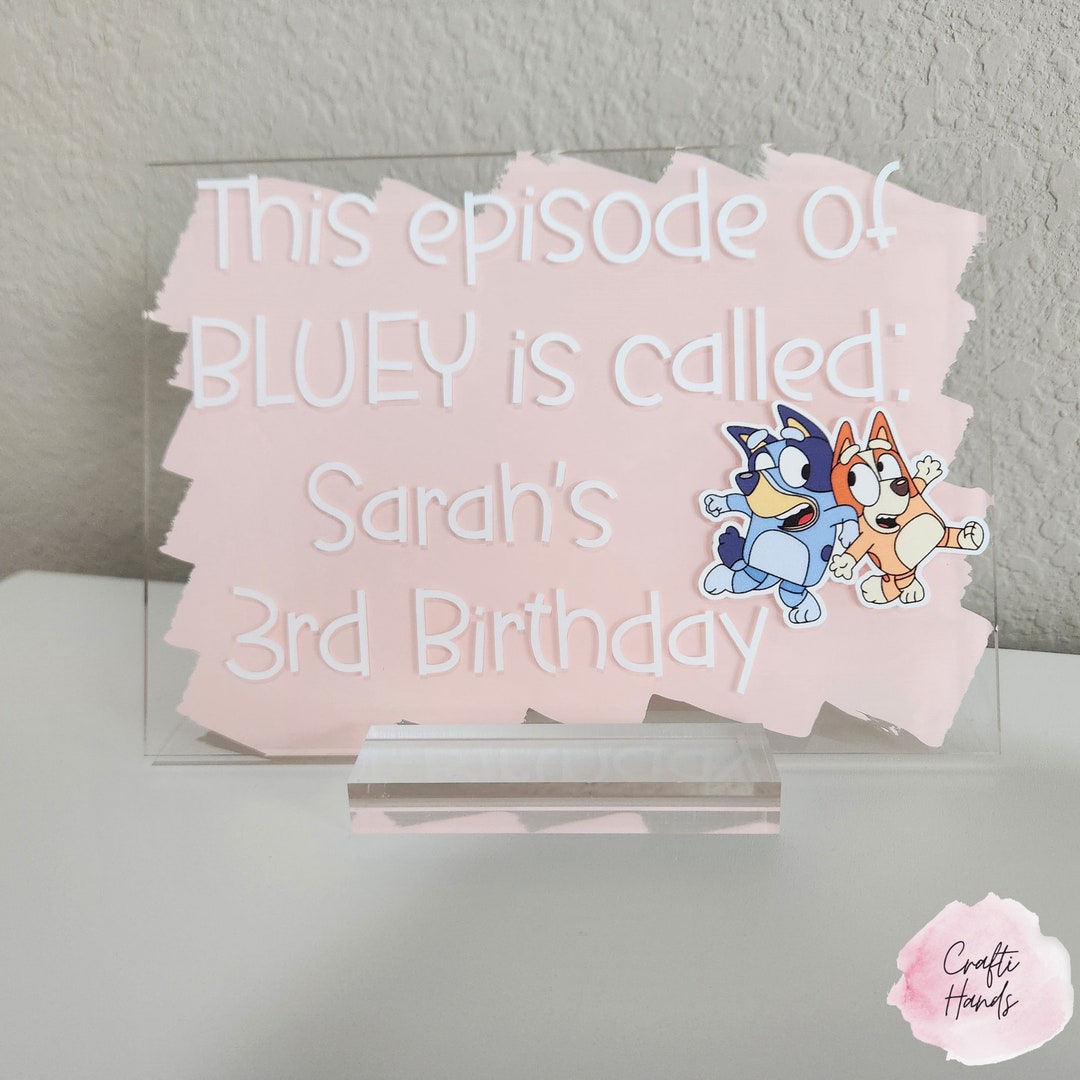 Bluey Birthday Party Welcome Sign, Kid's Party Sign, Bluey Dog Birthday ...