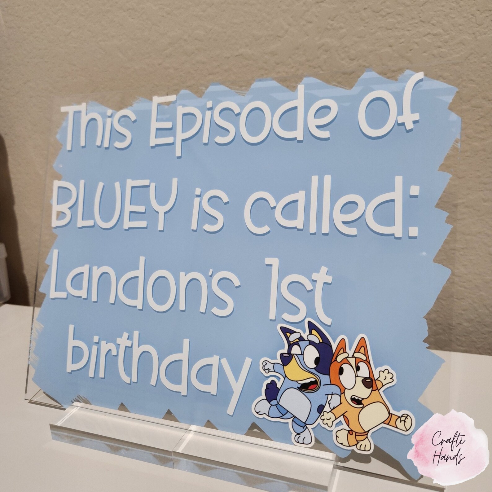 Bluey Birthday Party Welcome Sign: Kid's Acrylic Party Signage - Etsy