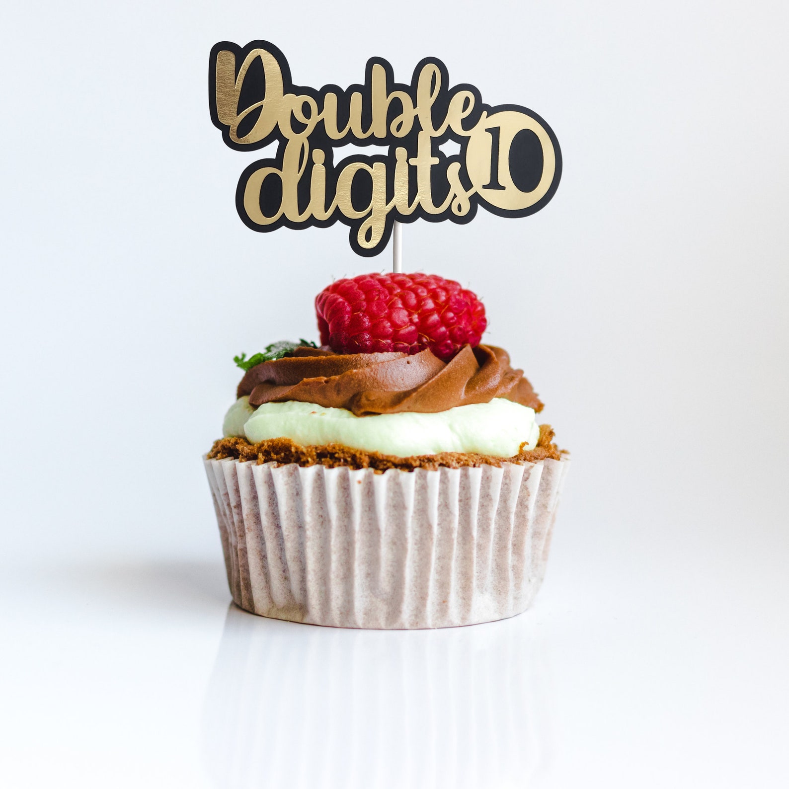 Double Digits Cake Topper: 10th Birthday Party Decor - Etsy