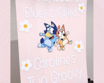 Bluey Birthday Party Welcome Sign, Kid's Party Sign, Bluey Dog Birthday ...
