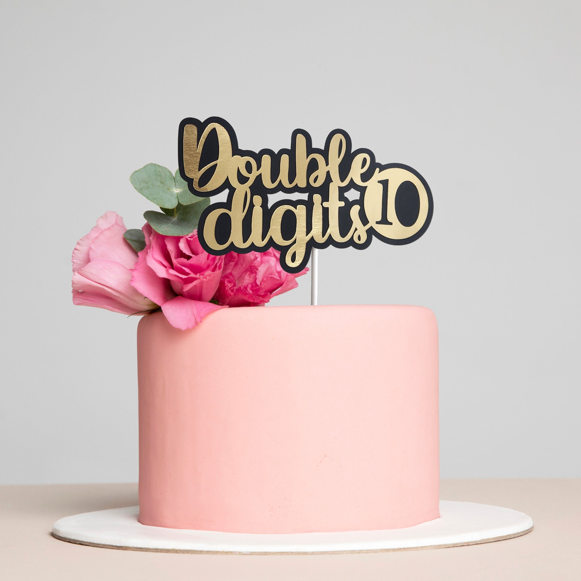 Double Digits Cake Topper Double Digits Birthday Cake Topper - Etsy