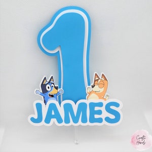 Bluey Cake Topper / Birthday Cake Topper / Kids Cake Topper / Bluey ...