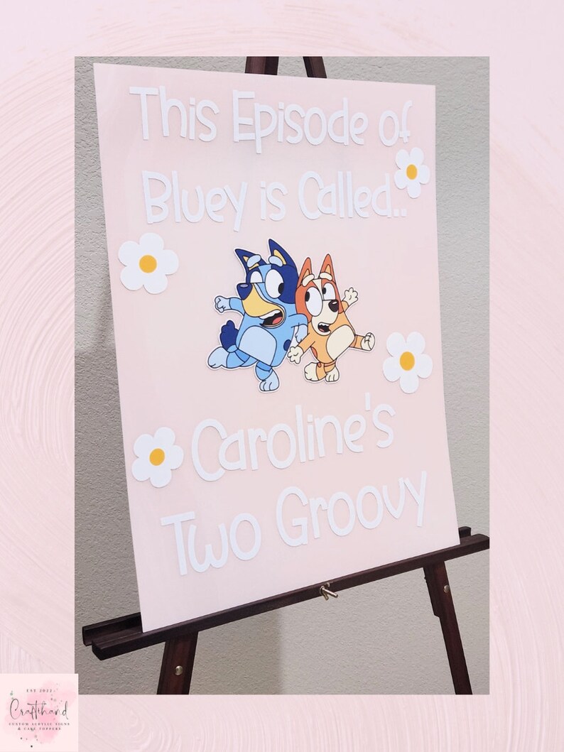 Bluey Birthday Party Welcome Sign: Acrylic Party Signage - Etsy