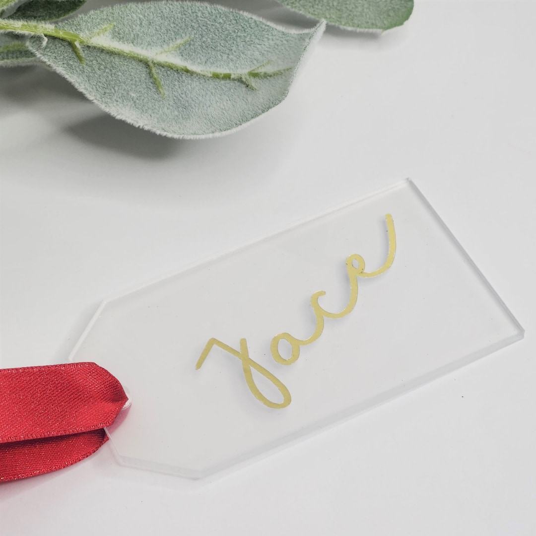 Custom Acrylic Stocking Gift Tags, Christmas Gift Tag, Christmas ...