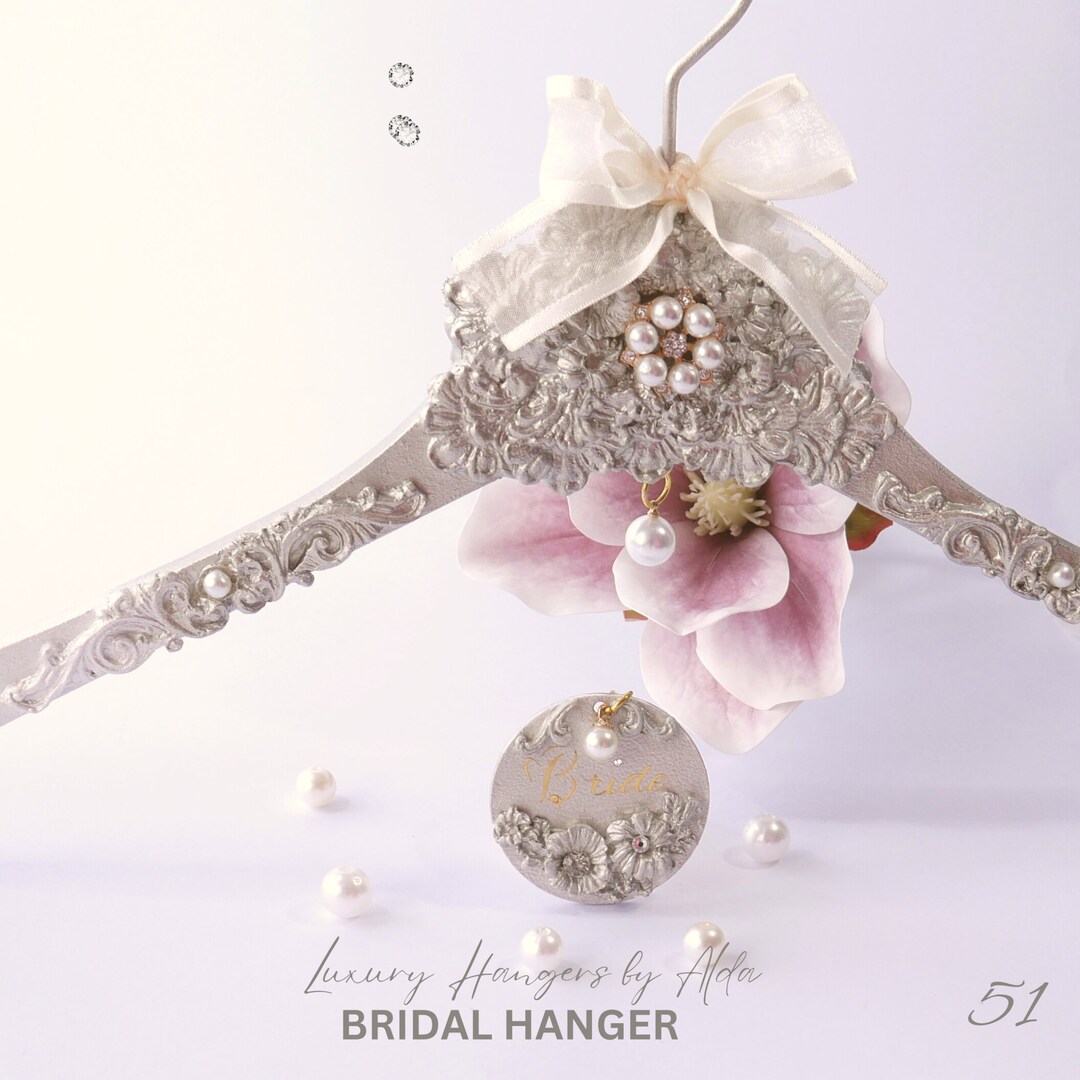 Gold Bling Wedding Dress Hanger, Bridal Hanger, Personalised Hanger ...