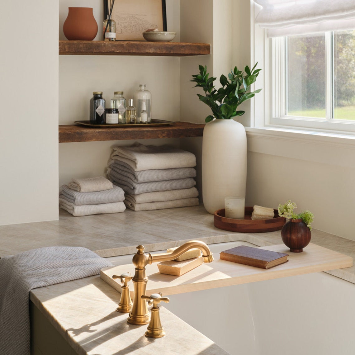 Bath Tray, Bath Tub Tray, Wooden Bath Tray, Wood Bath Caddy, Bath Caddy ...