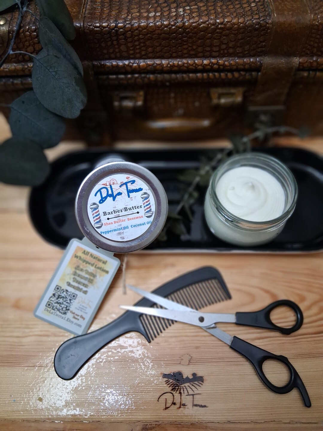 Barber Butter Whipped Lotion- 5oz All Natural Shea Butter and Coconut ...