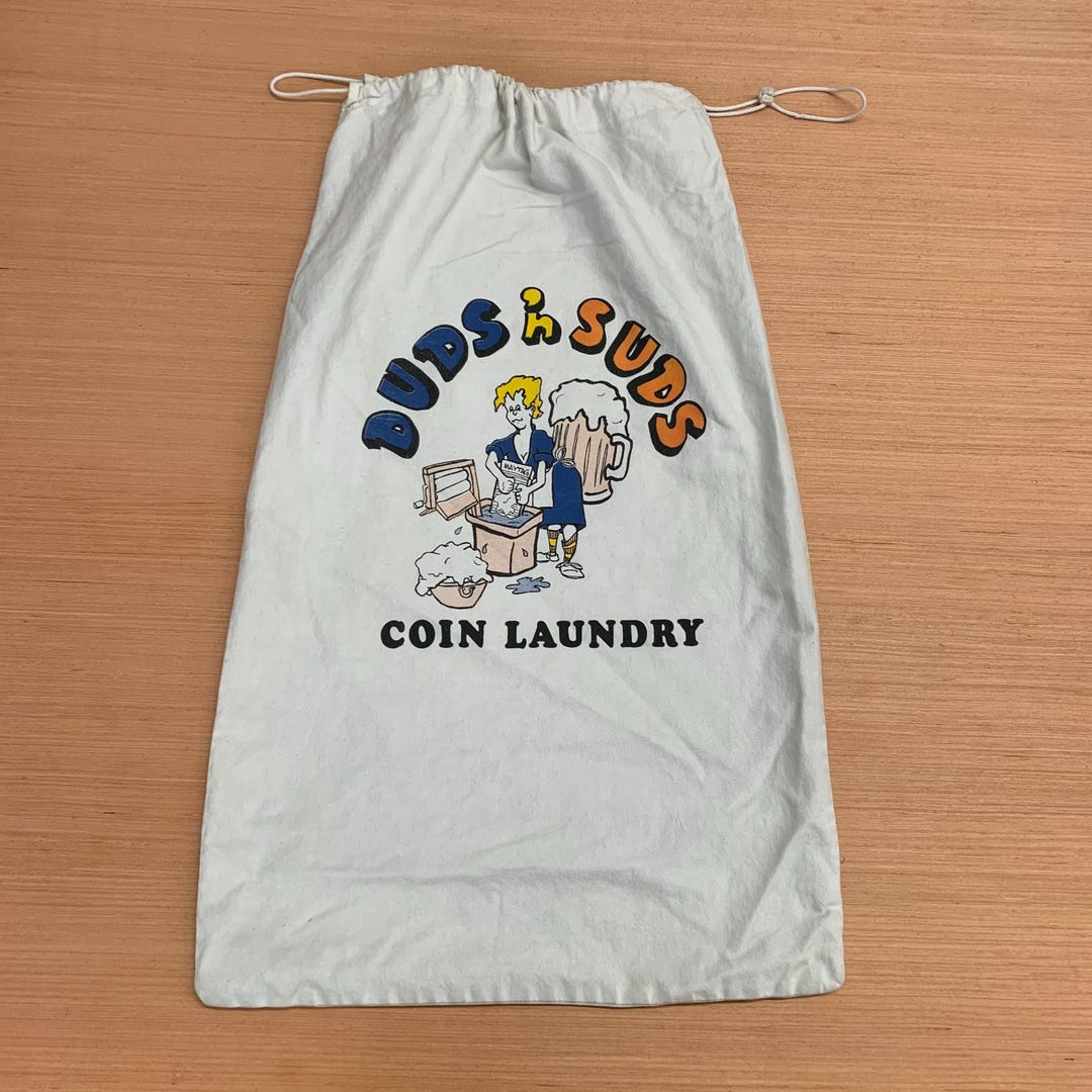 Vintage Duds N Suds Coin Laundry Drawstring Bag - Etsy