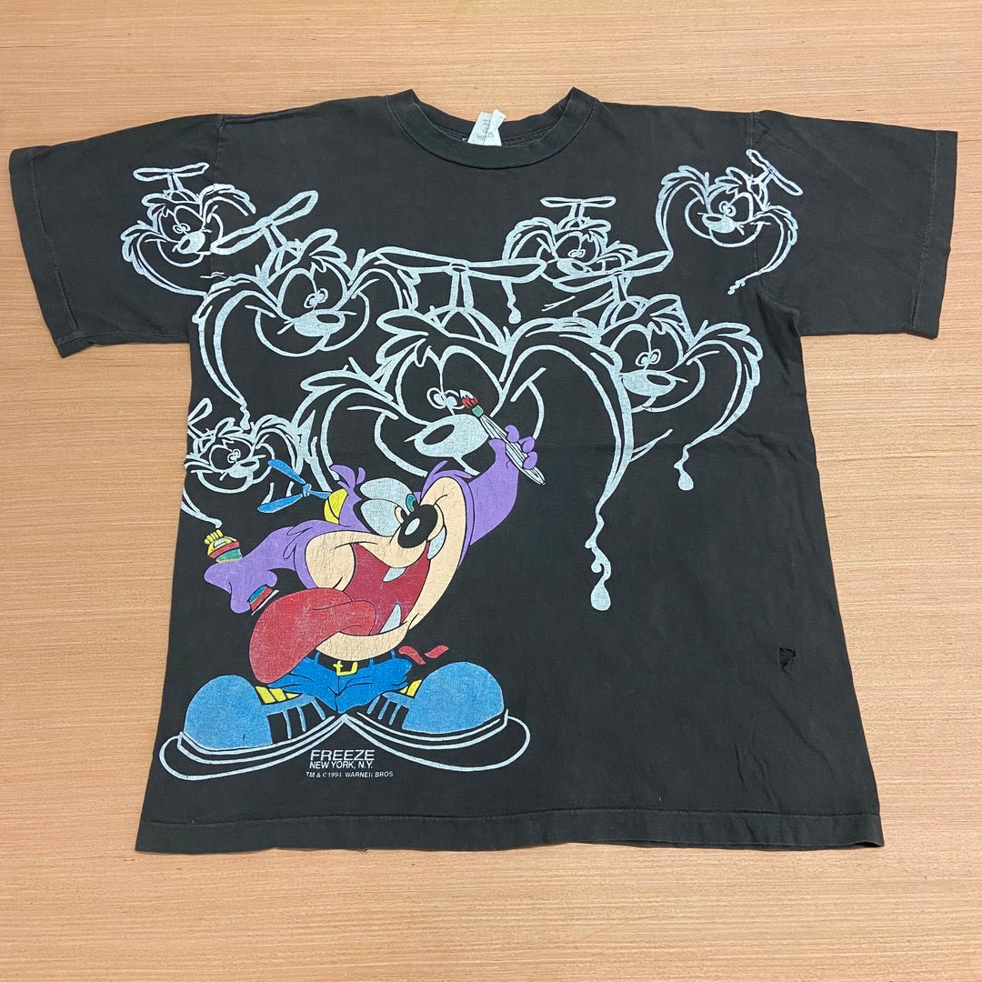 Vintage Warner Bros Dizzy Devil All Over Print T-shirt Size Large - Etsy