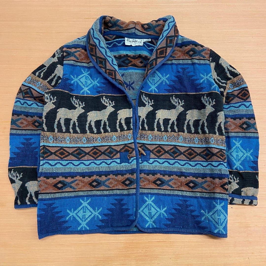 Vintage Flashback Aztec Pattern Jacket Size Large - Etsy