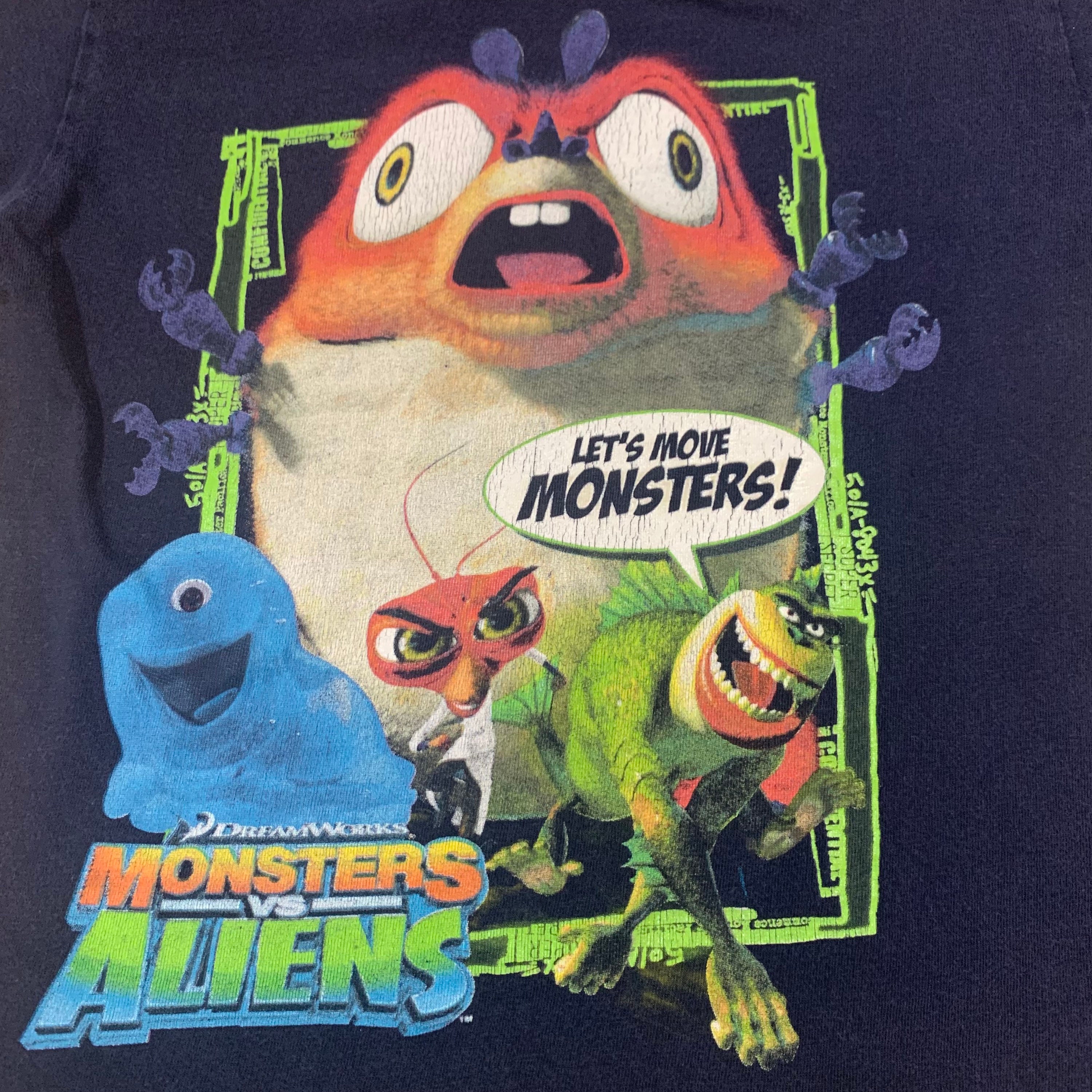 Youth Monsters VS Aliens Dreamworks Animation Vintage T-shirt - Etsy