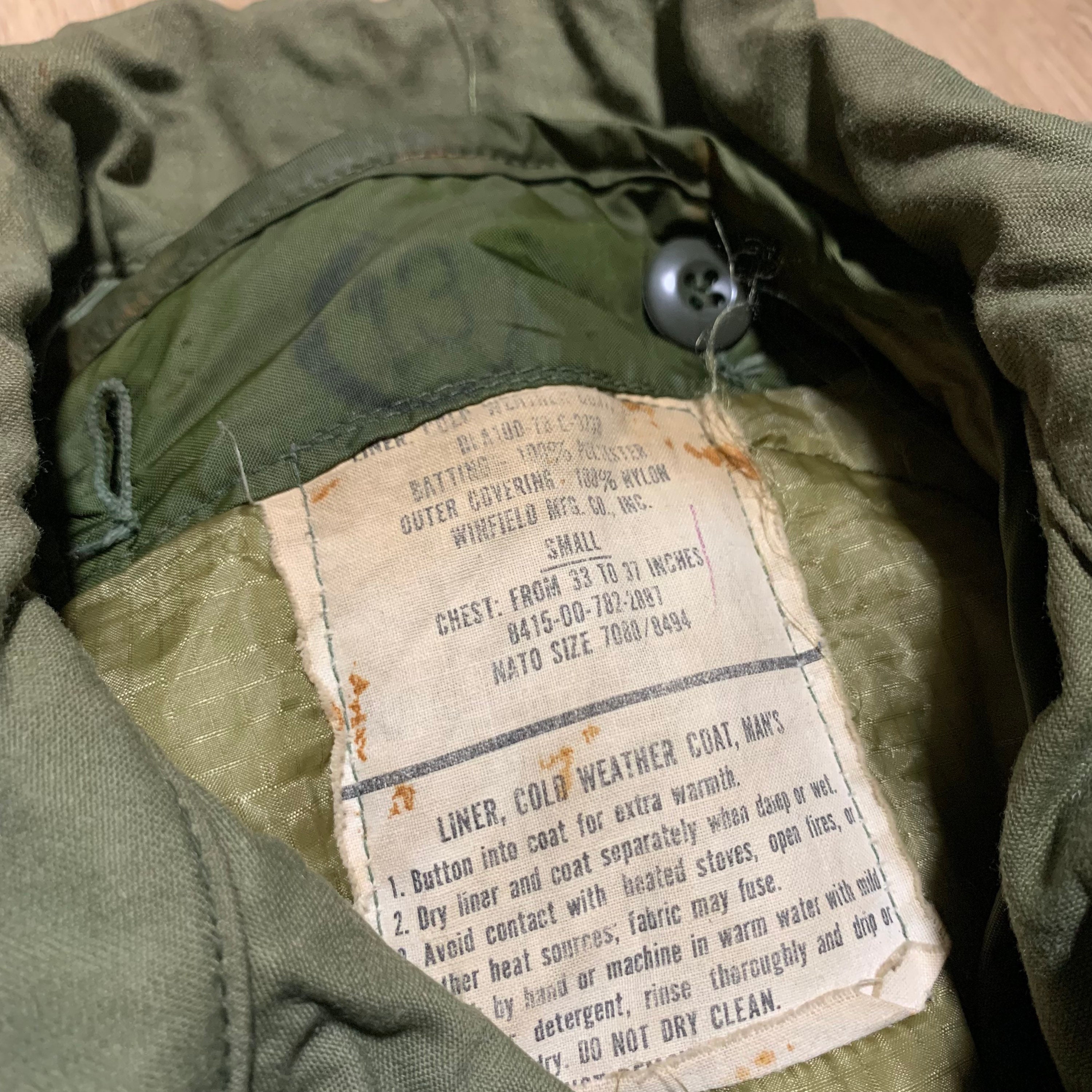 1970s US Army Vintage OG 107 Field Coat and Military Liner - Etsy