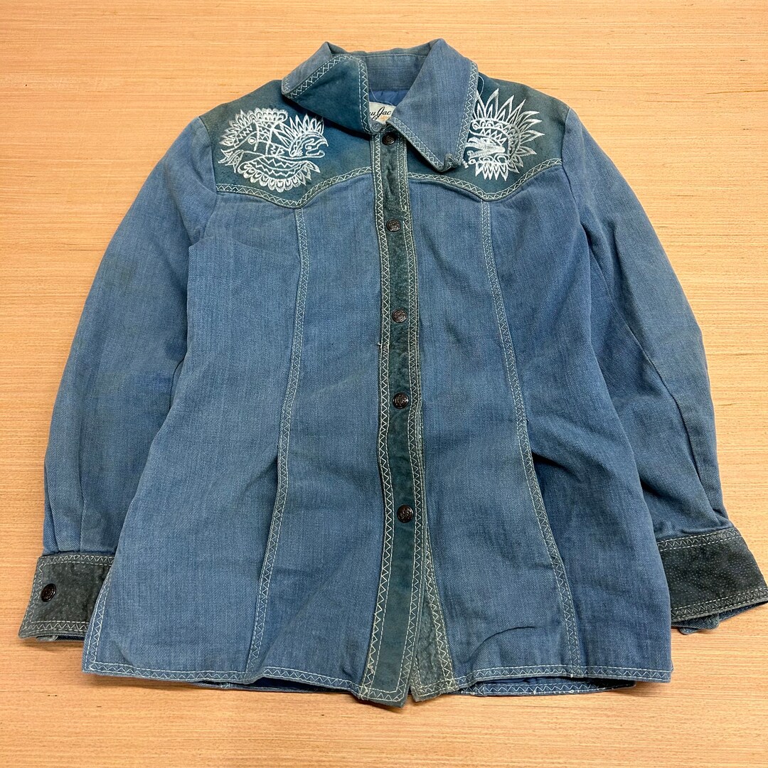 Vintage Beau Jac of California Western Style Jacket With Embroidery ...