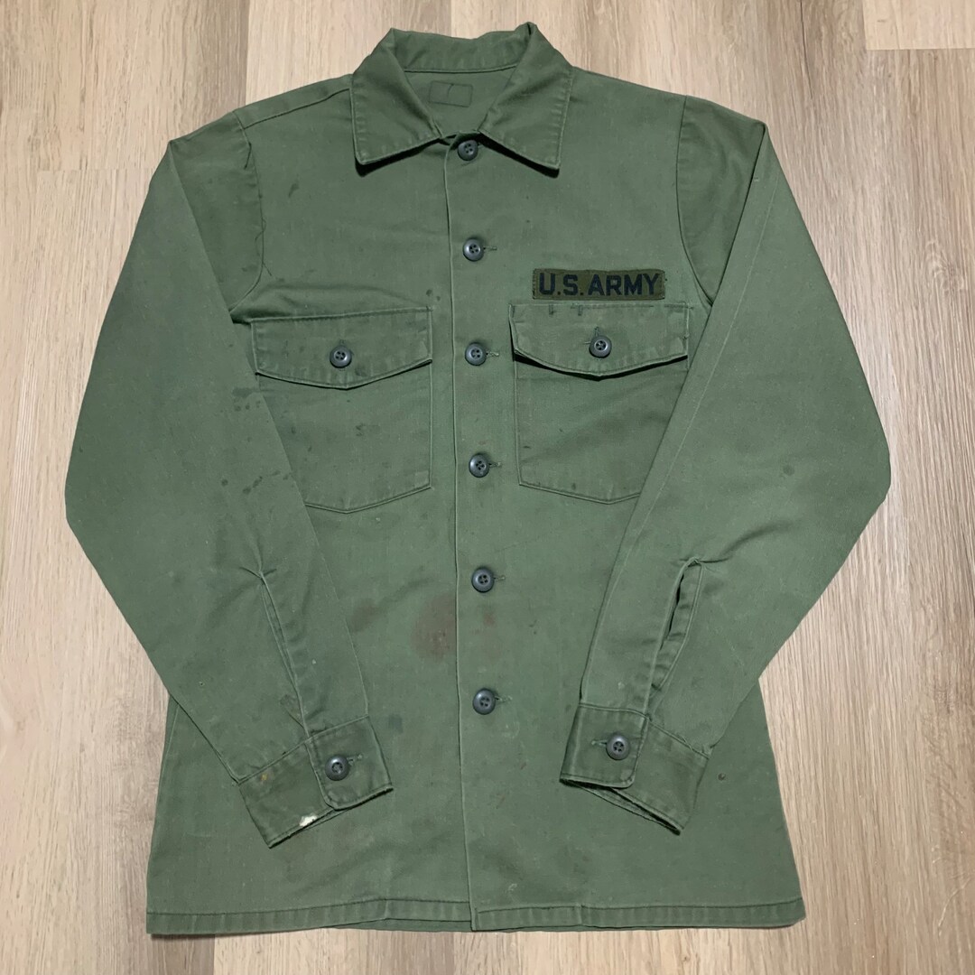 Vintage 1980s US Army OG 507 Button up Military Shirt - Etsy Canada