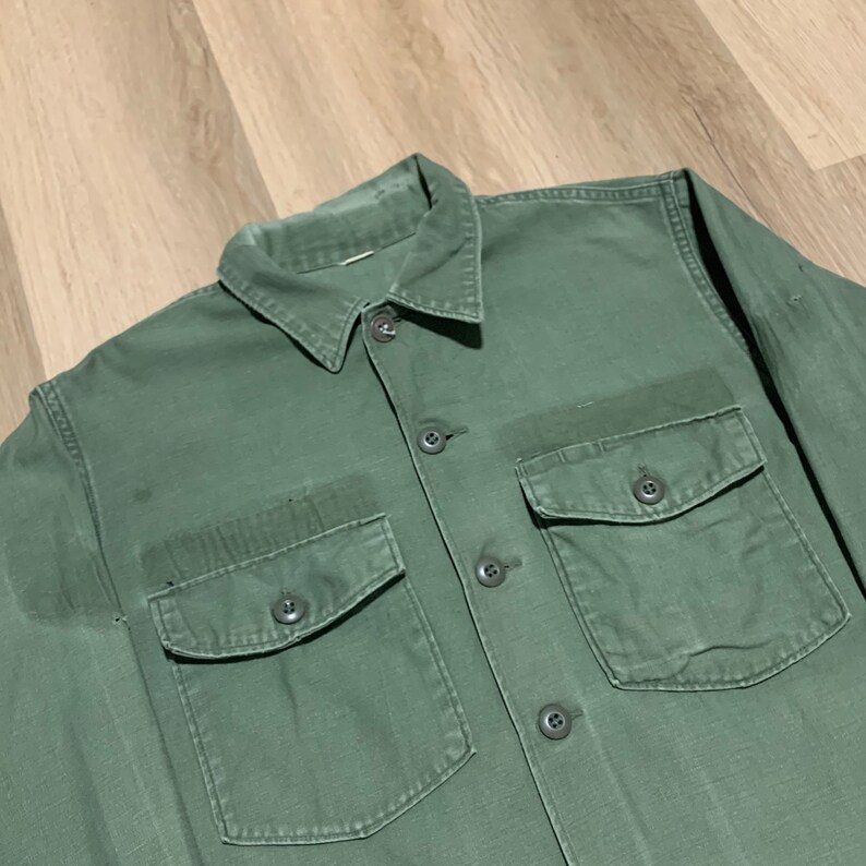 Vintage 1980s OG 107 Button up Military Shirt - Etsy