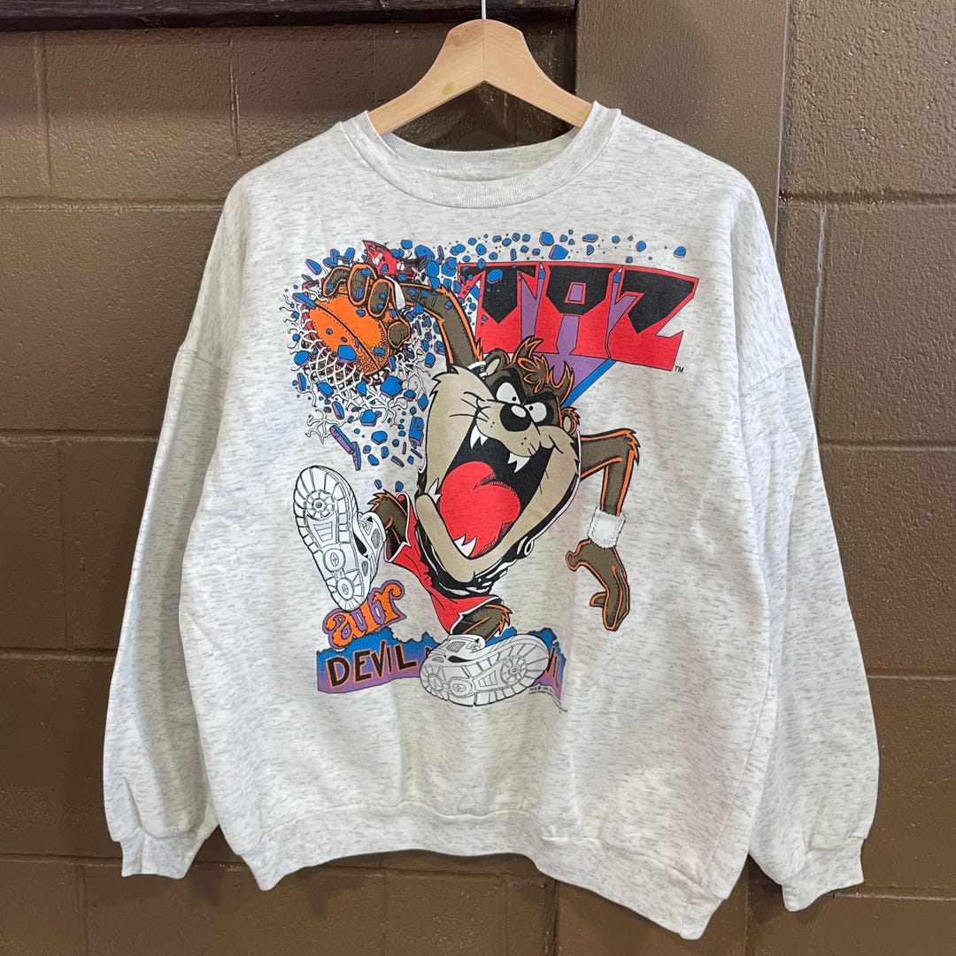 Vintage 1990s Taz air Devil Looney Tunes Crewneck - Etsy