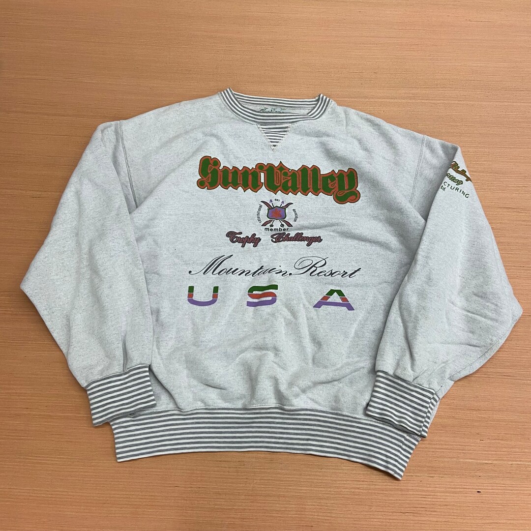 Vintage Sun Valley Mountain Resort Ski Sweatshirt Size L/XL - Etsy UK
