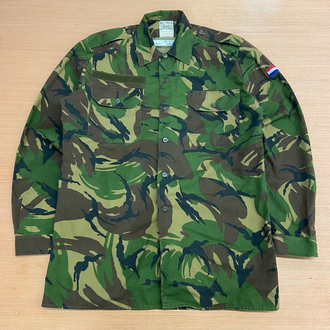 1990s Dutch Army Vintage Camo Button up Military Shirt - Etsy