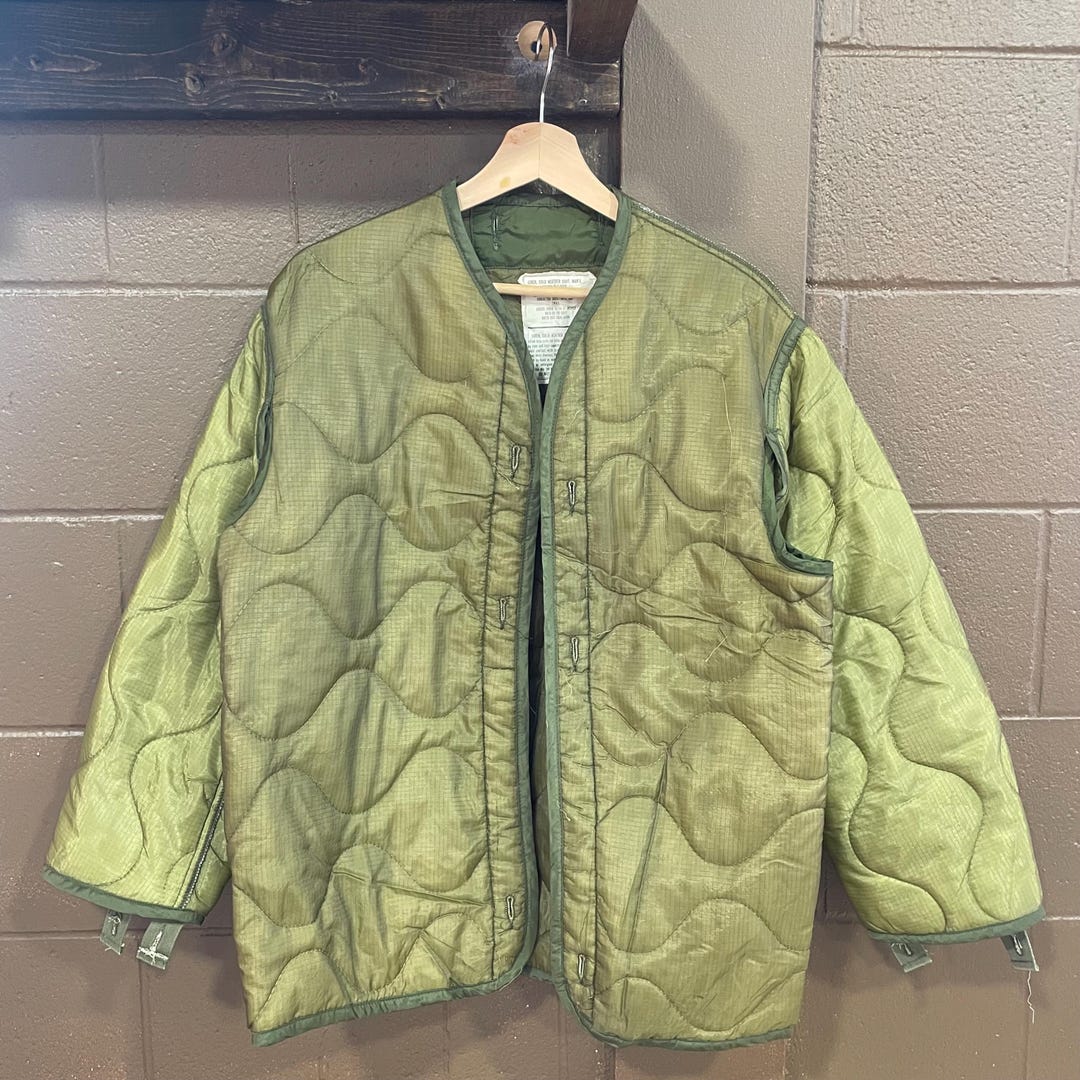 Vintage 1970’s Military Liner Quilted Jacket Size Small - Etsy