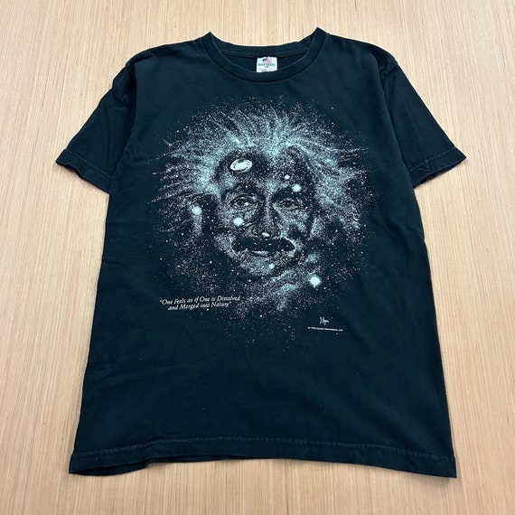 Vintage Albert Einstein Big Graphic T-Shirt Size Small - Gem