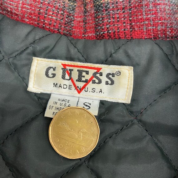 Vintage Guess Button Up Insulated Flannel Shirt size S - Gem