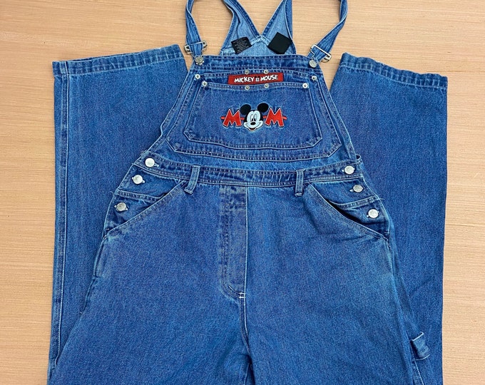 Vintage Mickey Mouse Mom Overalls Size Medium - Etsy