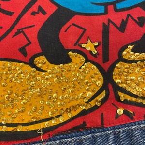 Vintage Mickey & Co. Sequin Denim Button up Jacket Size Medium - Etsy