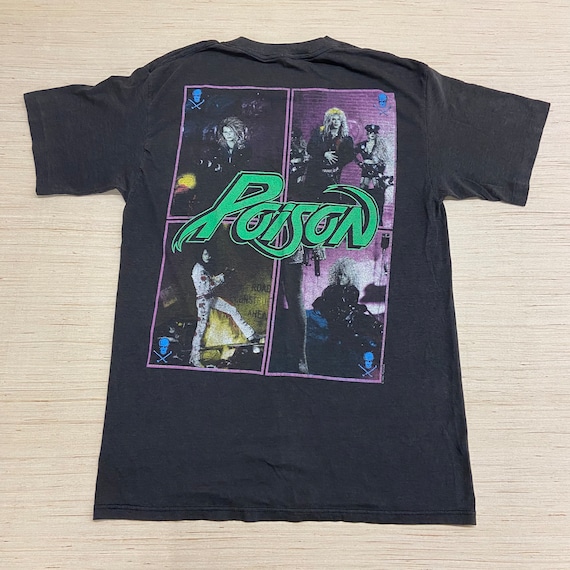 Vintage 1980’s Poison Double Sided Band T-shirt Size M - Gem