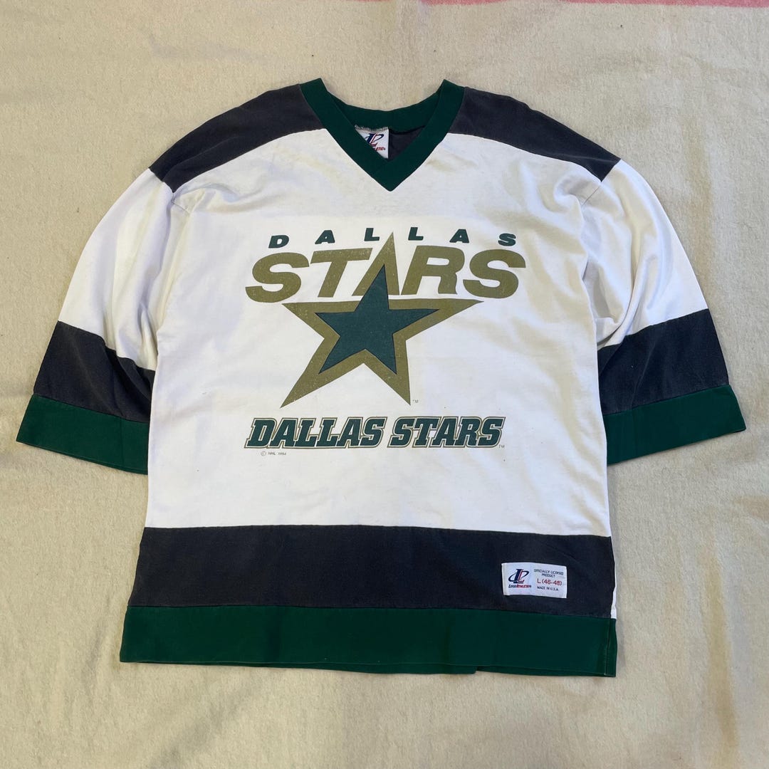 Vintage Dallas Stars NHL Logo Athletic Jersey Style T-shirt Size L 46 ...