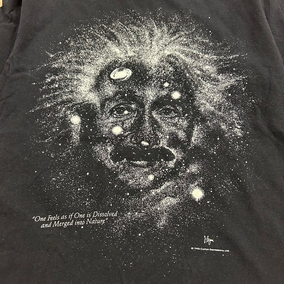 Vintage Albert Einstein Big Graphic T-Shirt Size Small - Gem