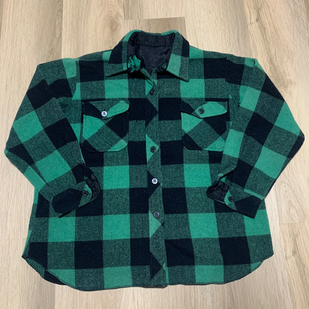 1970s Vintage Button up Flannel Jacket - Etsy