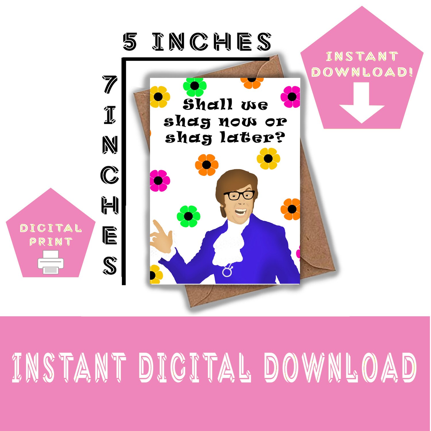 Austin Powers Card - Etsy